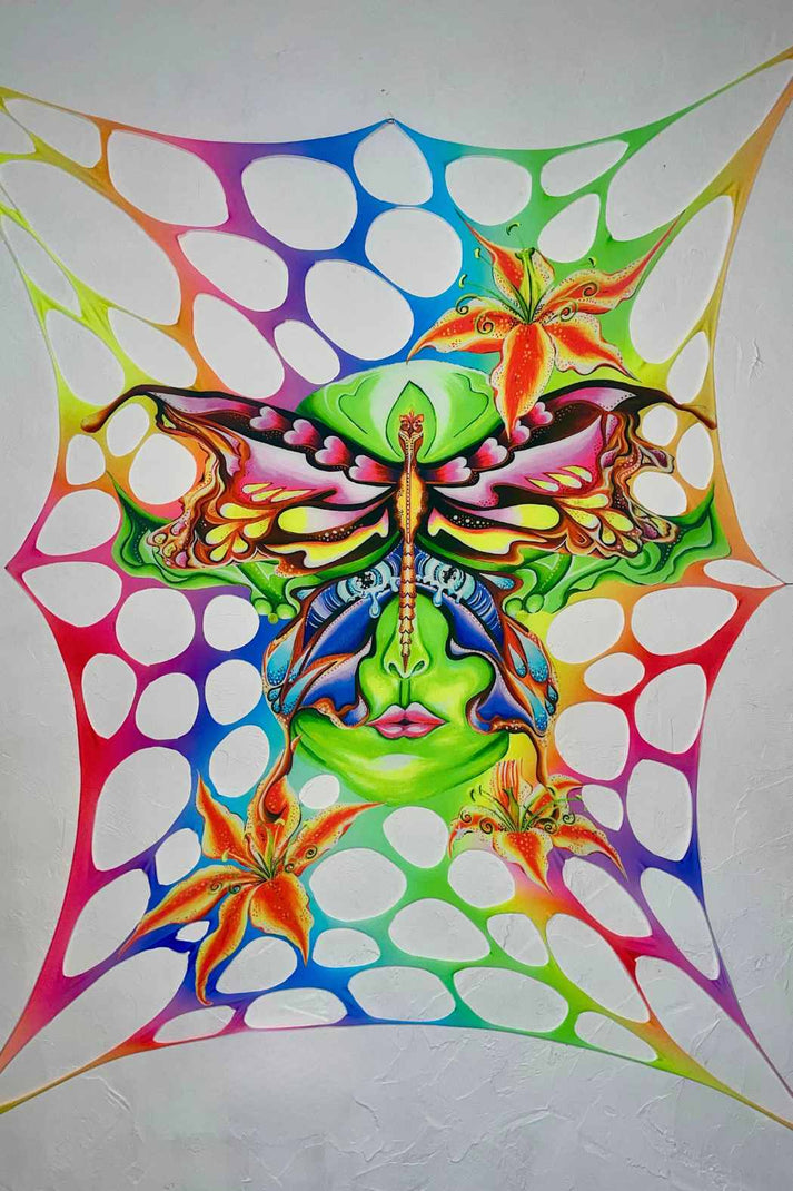 UV-Reactive Psychedelic Rainbow Pixie Event Decoration – Trippy Creations