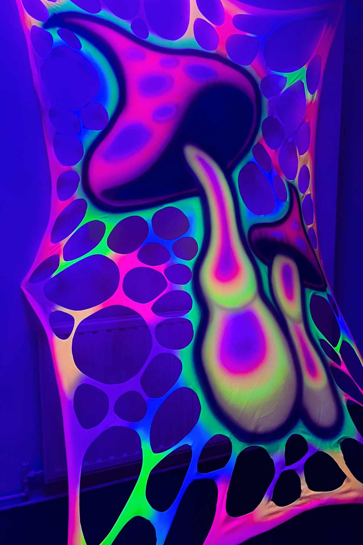 Custom Made UV Psychedelic Mushroom Wall Hangings – Trippy Creations