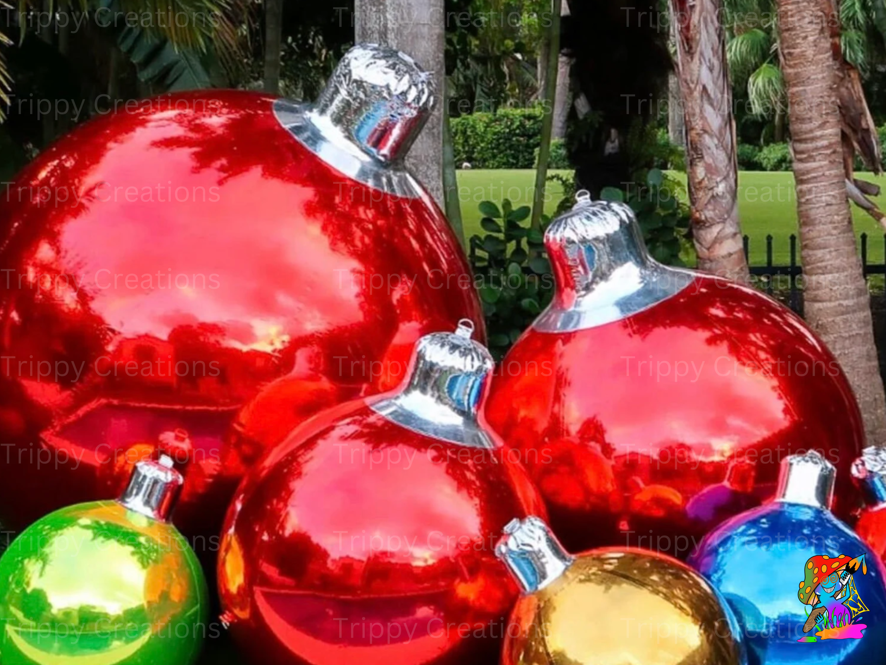 Inflatable Christmas Baubles | Waterproof PVC Decor – Trippy Creations