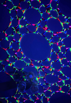 UV decorations that stand out. Beautiful UV geometric ceiling canopy ...